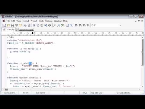 Learn Beginner PHP Tutorial 125 Creating a Database Hit Counter Part 3 - Mind Luster