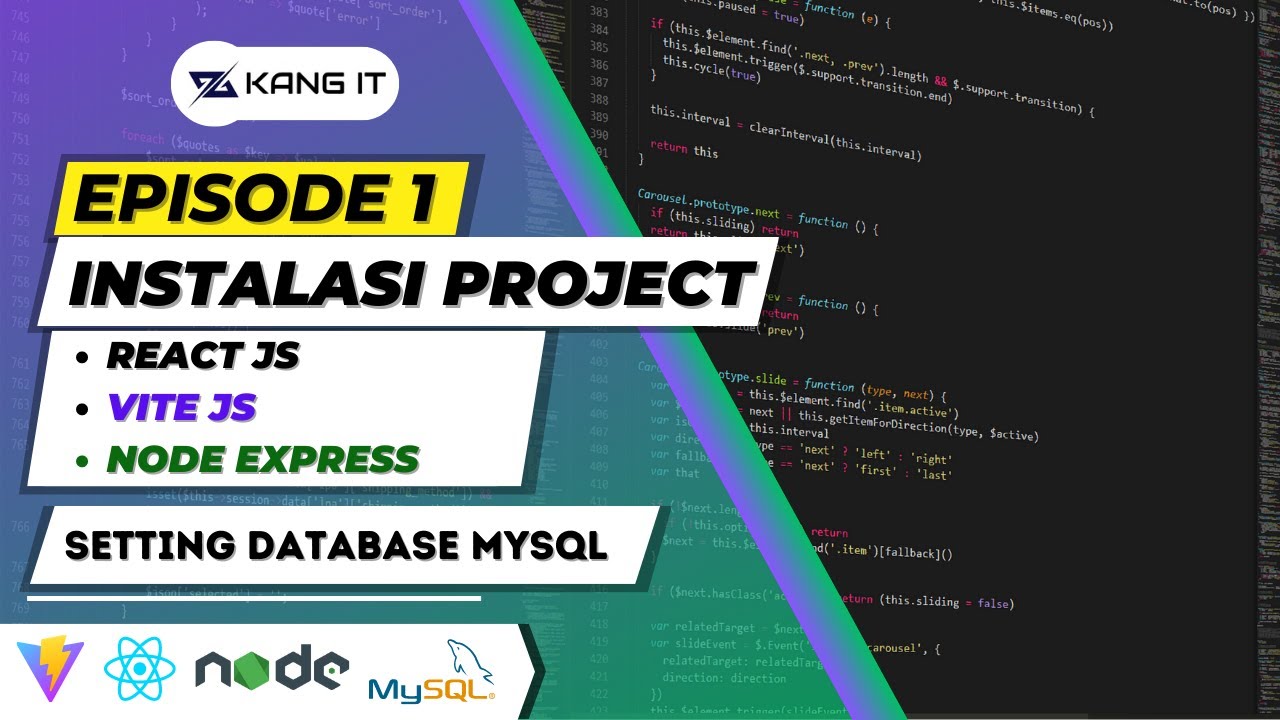 TUTORIAL DASAR DENGAN VITE JS, REACT, NODE EXPRESS & MYSQL - INSTALLASI & SETTING DATABASE