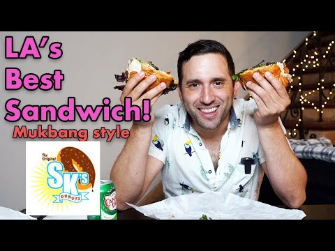 Mukbang Monday! Sk's Donuts Turkey Bacon Avocado on a Croissant! A Cali Classic!