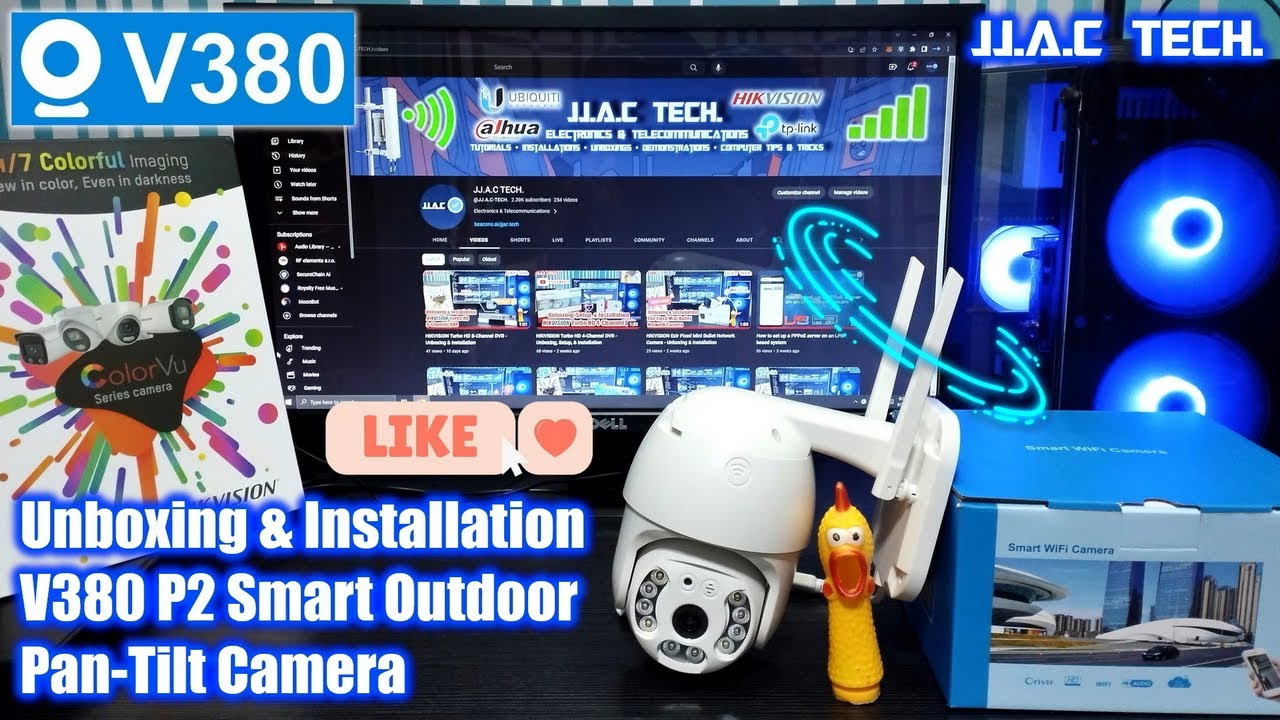 V380 P2 Smart Outdoor Pan-Tilt Camera - Unboxing & Installation