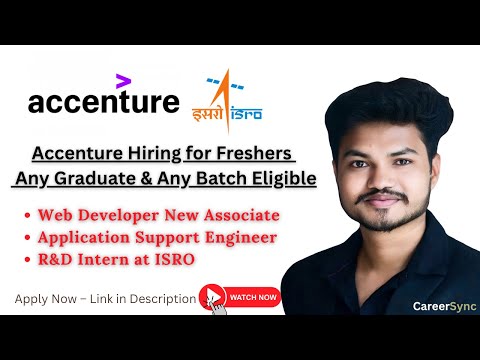 Mass Hiring from Accenture & ISRO 2025 | Web Developer & Support Engineer & ISRO