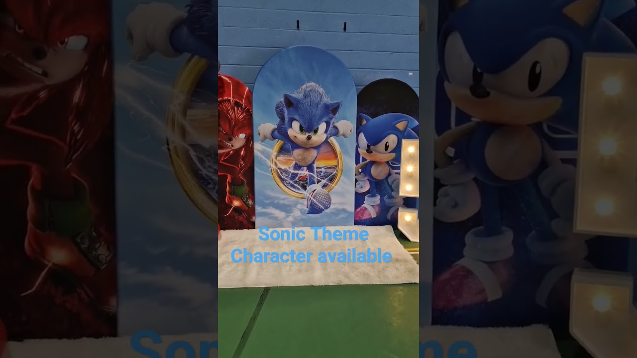 sonic theme backdrop available 4 hire. follow @Balloonzandpropz 4 more #balloon #balloondecoration