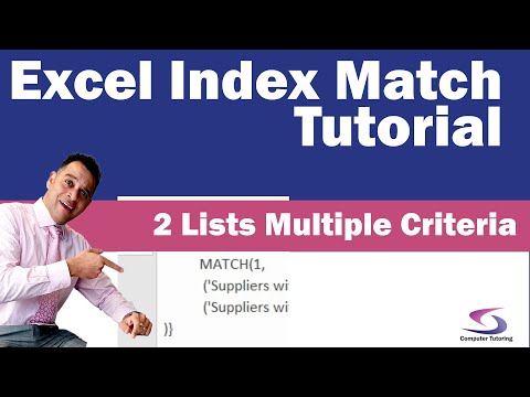 Excel Tutorial Using Index Match to compare two lists with Multiple Criteria