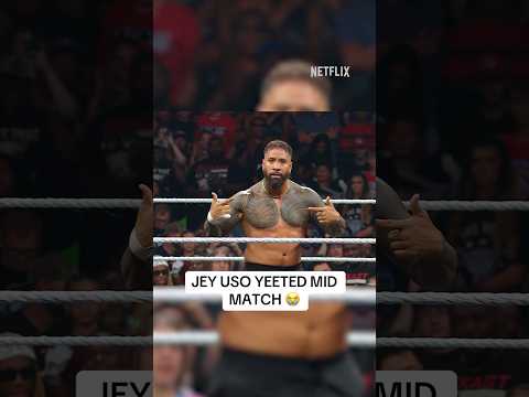 Jey Uso really did the YEET mid-match 🤣 #WWE #WWERaw #Shorts