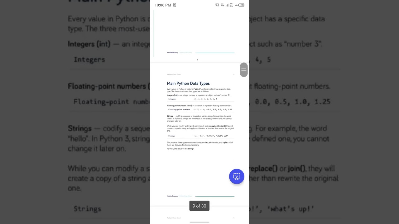python cheatsheet