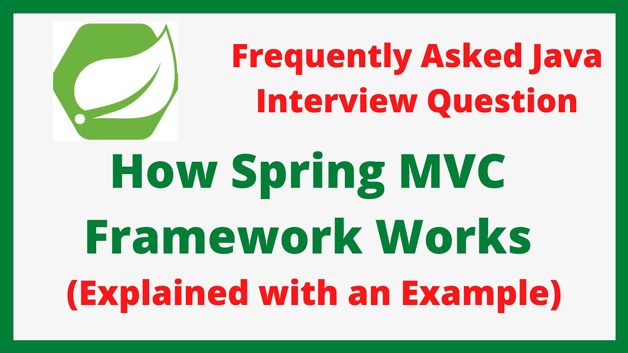 How Spring MVC Framework Works | Spring MVC HTTP Request Flow | Java Interview