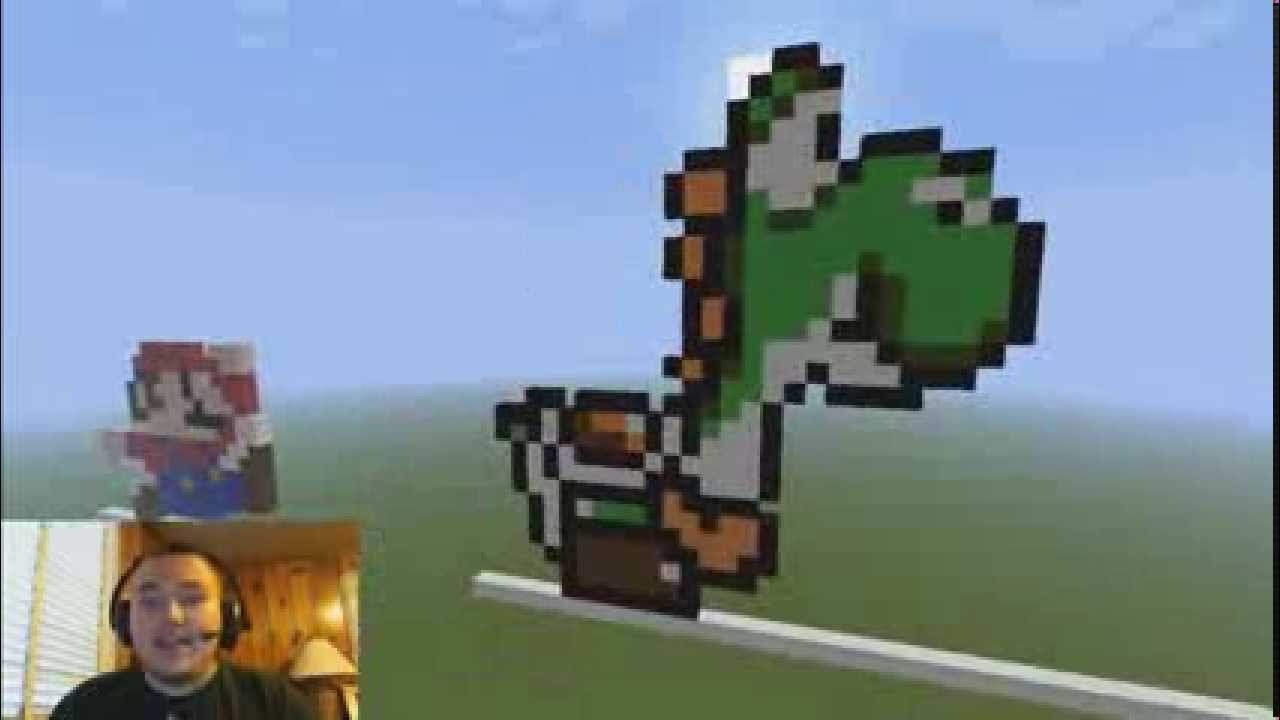MINECRAFT: Pixel Art Build Tutorial - YOSHI
