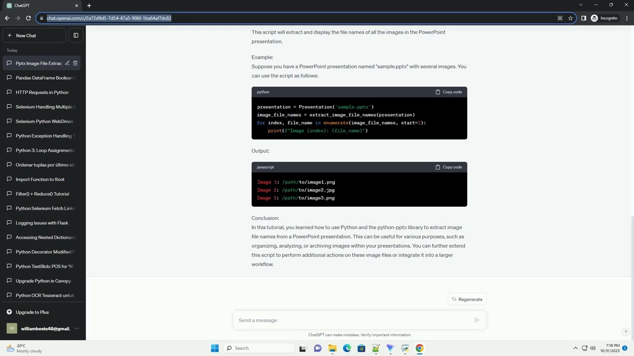 Get image file names with Python pptx