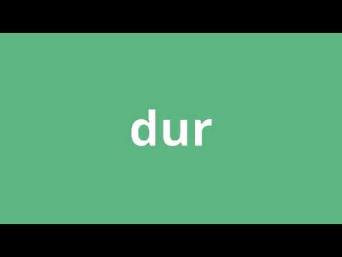 what is the meaning of dur.