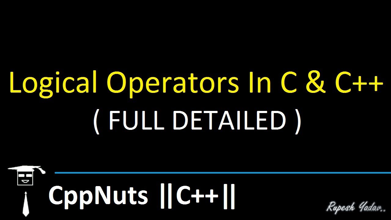 Logical Operators In C And C++