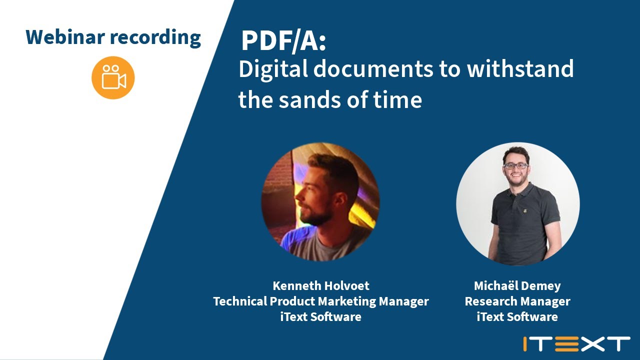 Webinar: PDF/A, digital documents to withstand the sands of time