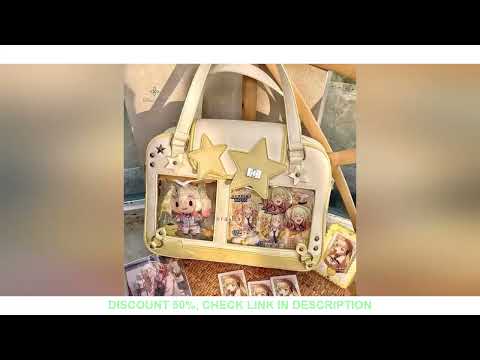 Y2K Trendy Star Ita Bag Lolita Girl Transparent Pocket Fashion Crossbody Bag Women's DIY Display Sho