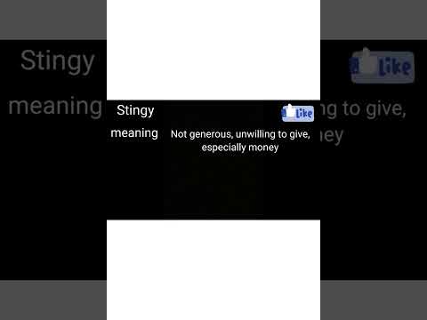 Meaning of Stingy with example/Synonyms of Stingy/#learnenglishonline