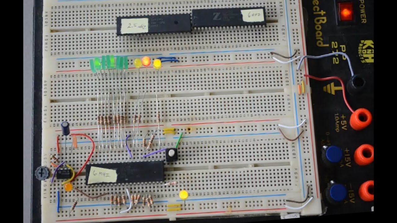 How to test Z80 CPU chips salvaged from e-waste, and the start of a Breadboard Retro Computer