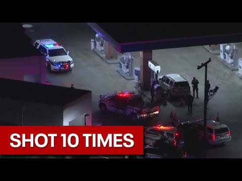 Woman shot 10 times at Glendale gas station