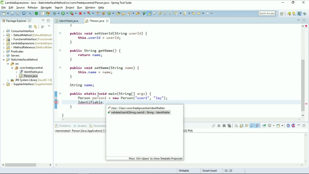 Static Interface Methods Practical Example Java 8 Video