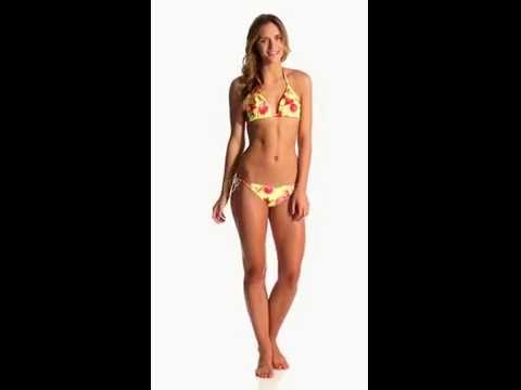 Body Glove Roses Are Yellow Simply Fun Triangle Top | SwimOutlet.com