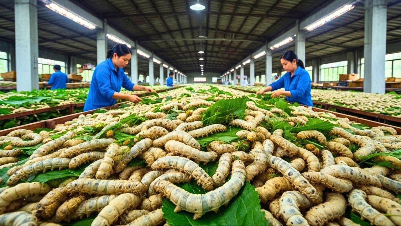 How Millions of Silkworms Are Farmed & Harvested for Silk – Inside the Silk Worm Farm Industry