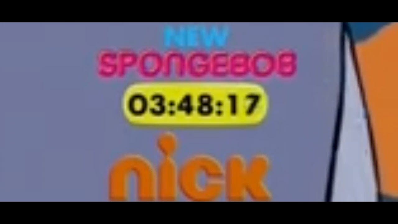 Nick countdown new SpongeBob screen bug