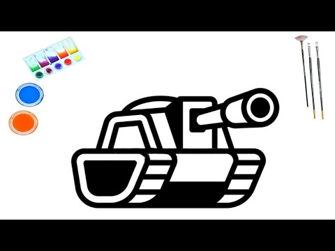 Missile Tank Drawing, Military Tank Painting, War Tank Coloring