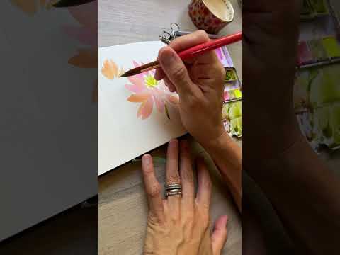 How to paint a cute watercolor waterlily for beginners.