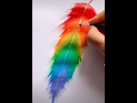 Easy feather painting