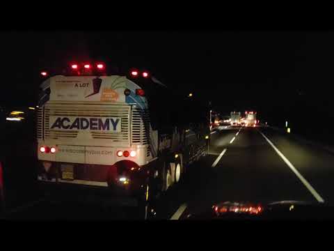 Academy bus recorded via dashcam on NJ Turnpike