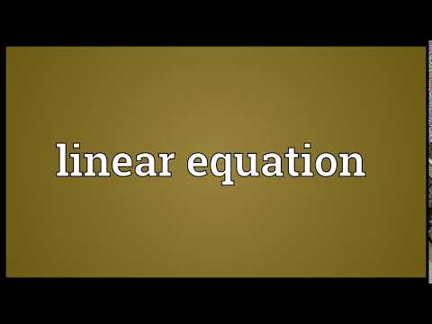 Linear equation Meaning | Wordogram