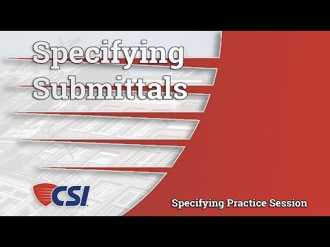 Specifying Submittals