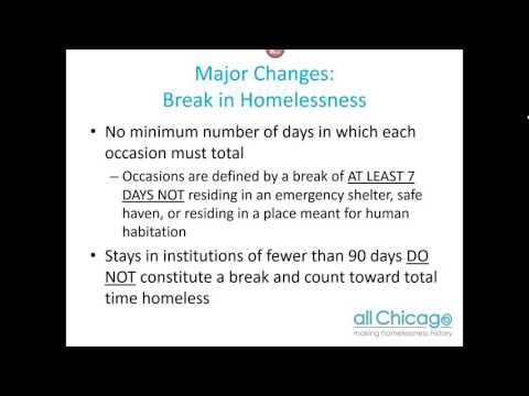 2016 02 09 Chronic Homelessness Definition: The Final Rule