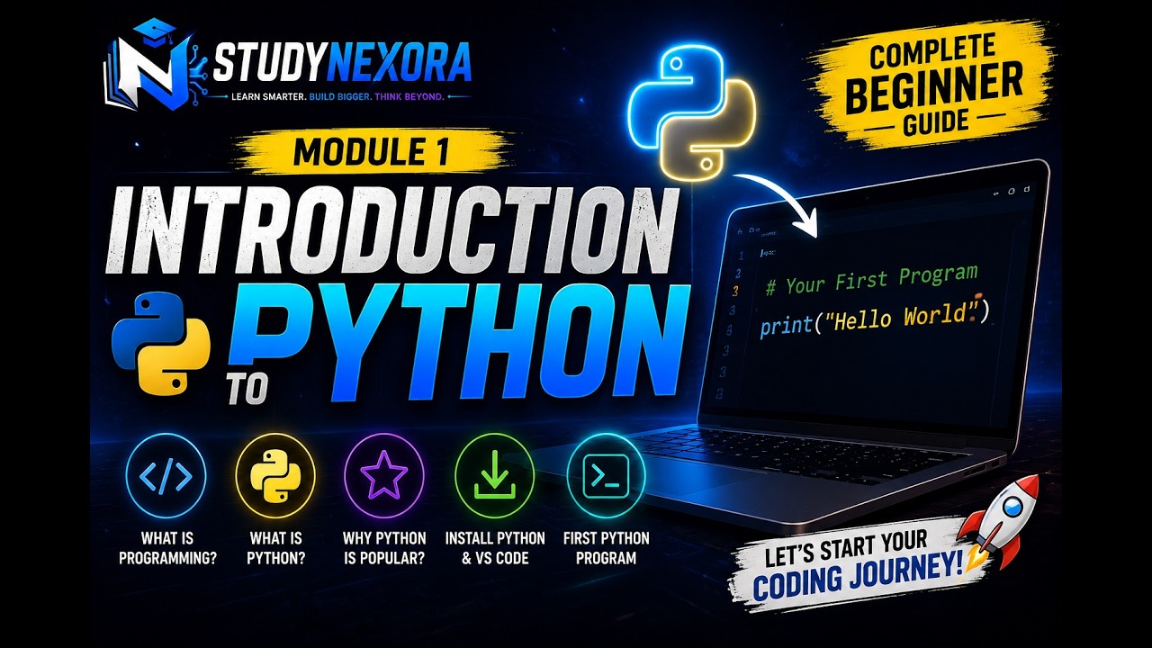 Introduction to Python for Beginners | Module 1 | Complete Python Course 2026