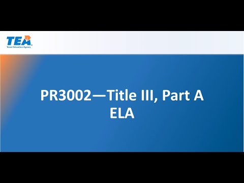 PR3002—Title III, Part A