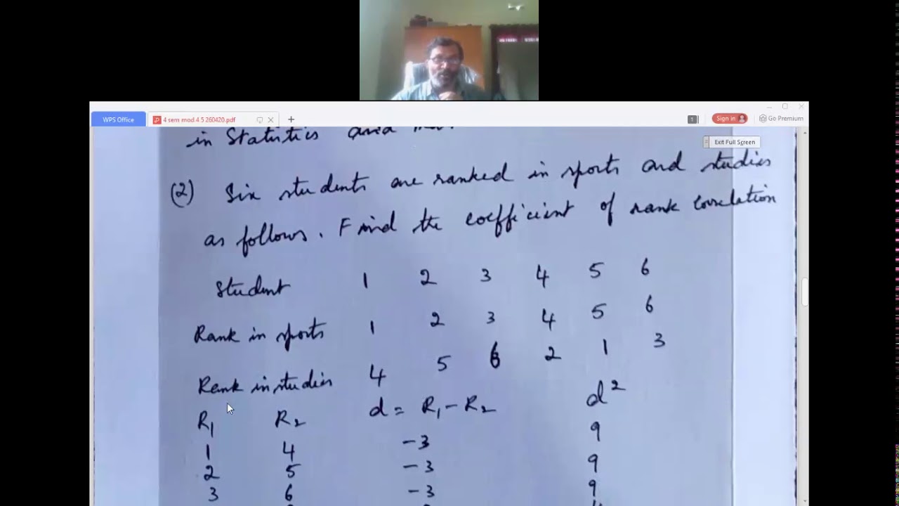 Engg Maths 18MAT41 Module 4 Curve fitting and Statistical methods By Deepak Shetty