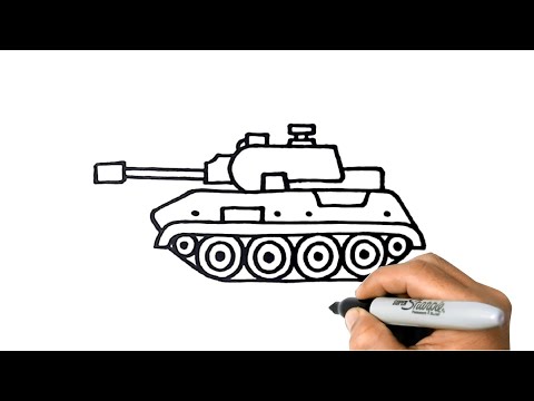 How to DRAW a TANK Easy Step by Step