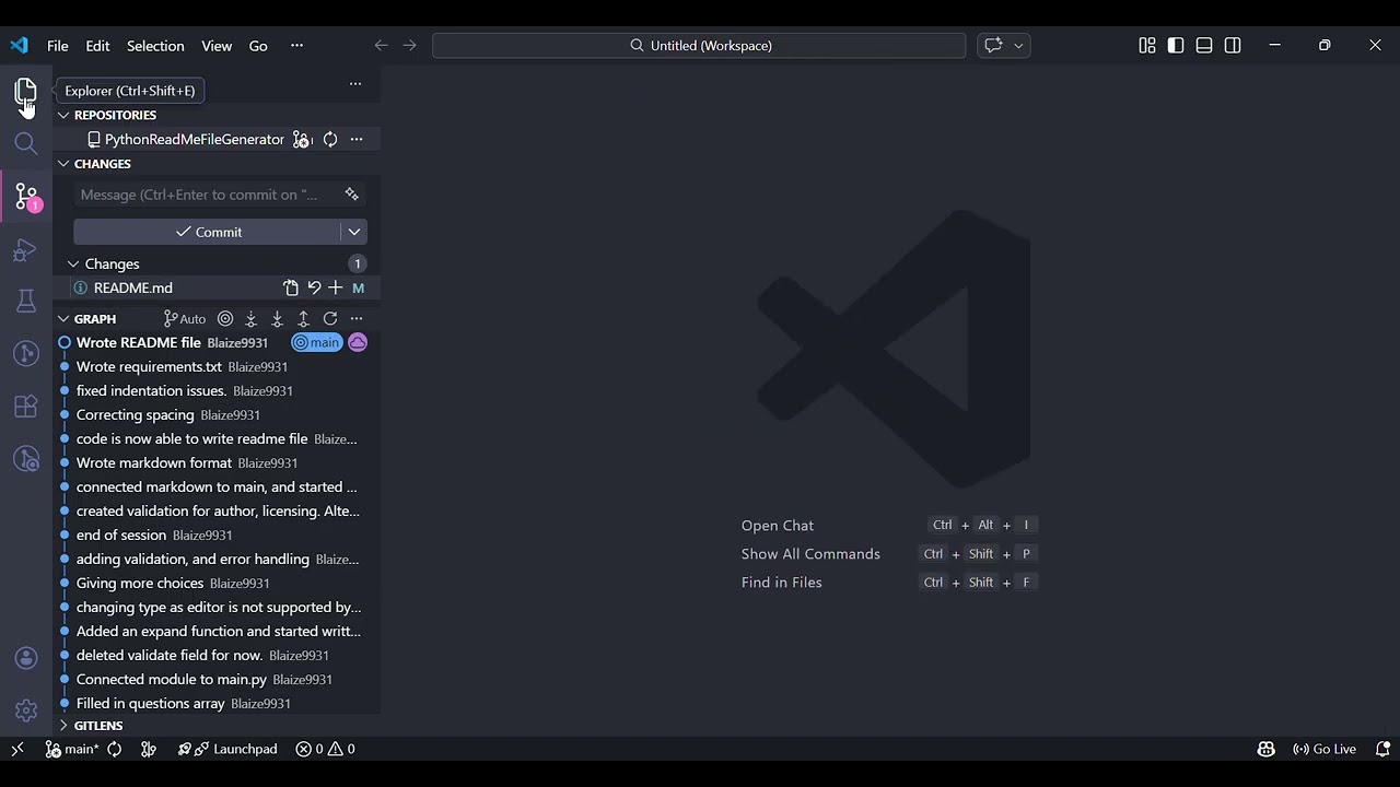 README.md file generator using python