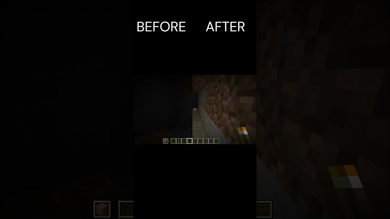 [How to enable a torch light in Minecraft] #shorts  #minecraft #tutorial