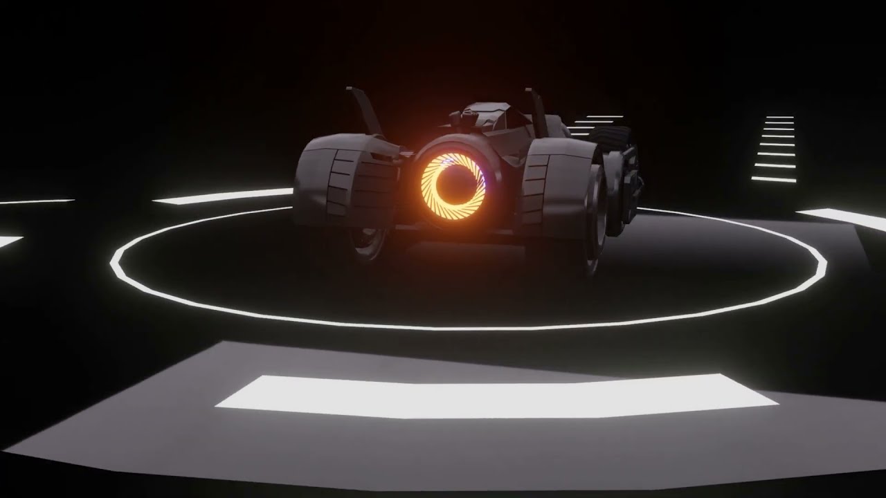 Classic Batman Batmobile in 3D
