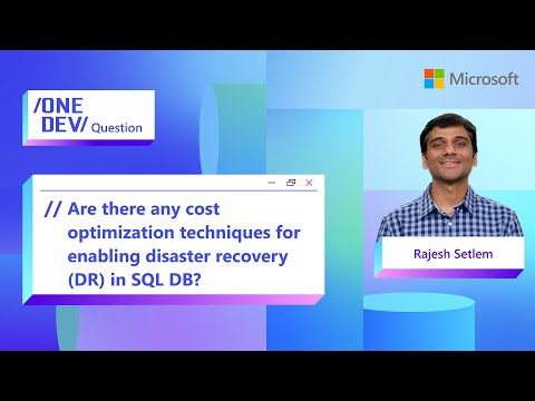 Are they any cost optimization techniques for enabling disaster recovery (DR) in SQL DB