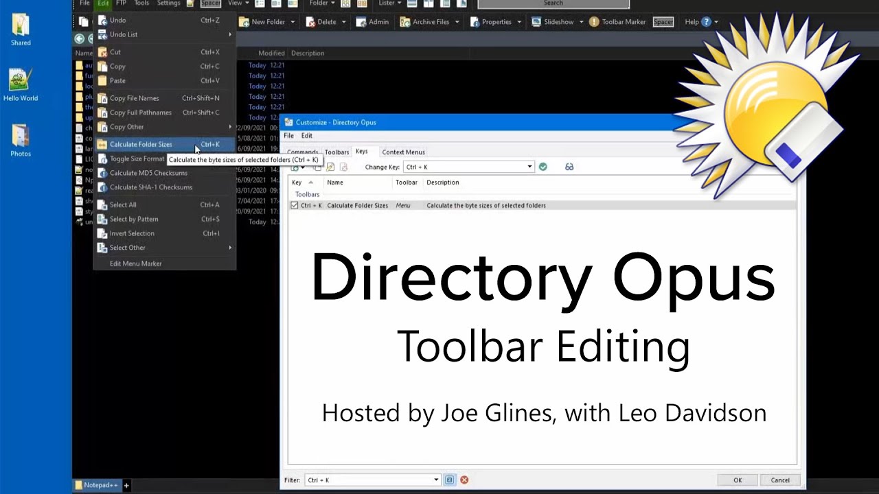 Directory Opus: Toolbar Editing