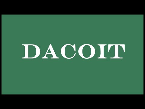 Dacoit Word Meaning With Example