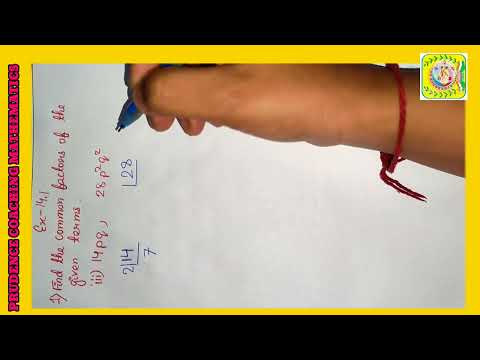 Find the common factor of the given terms 14pq and 28p²q² #Factorisation #ncert_maths_8 #class_8th