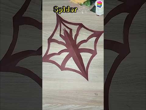 "DIY Spider Web Origami | Easy Halloween Craft for Kids!" #shorts