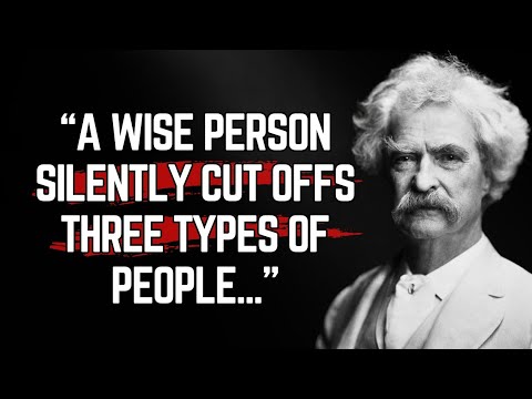 "Mark Twain's Life Lessons to Learn in Youth and Avoid Regrets in Old Age."