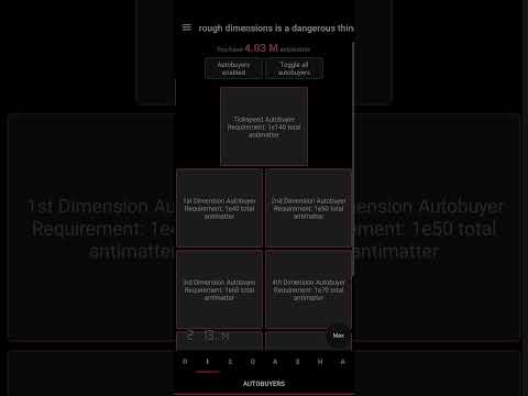 Speedrunning Antimatter Dimensions (Mobile Ad on)
