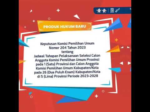 Diinformasikan bahwa produk hukum berikut telah dapat didownload di web JDIH KPU