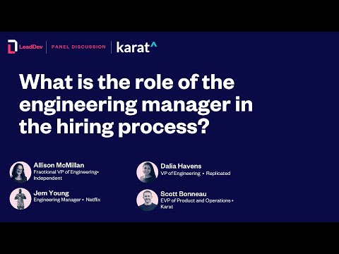 What is the role of the engineering manager in the hiring process?