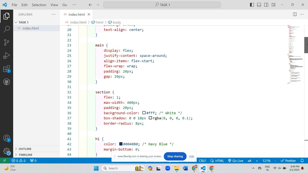 Bharat Intern Internship Task 1 - Web development