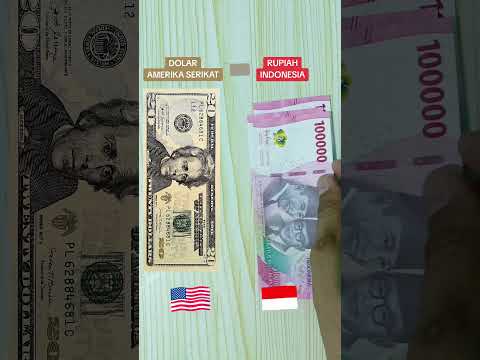 Perbandingan Uang 20 Dolar Amerika Serikat ke Rupiah Indonesia #shortvideo #shorts #viral