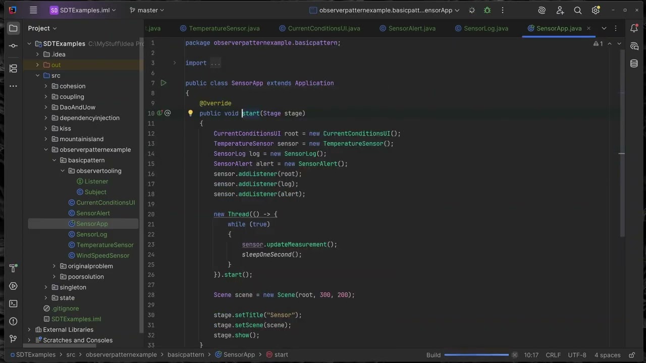 Exploring the observer design pattern in Java, part 3 - Applying the Pattern