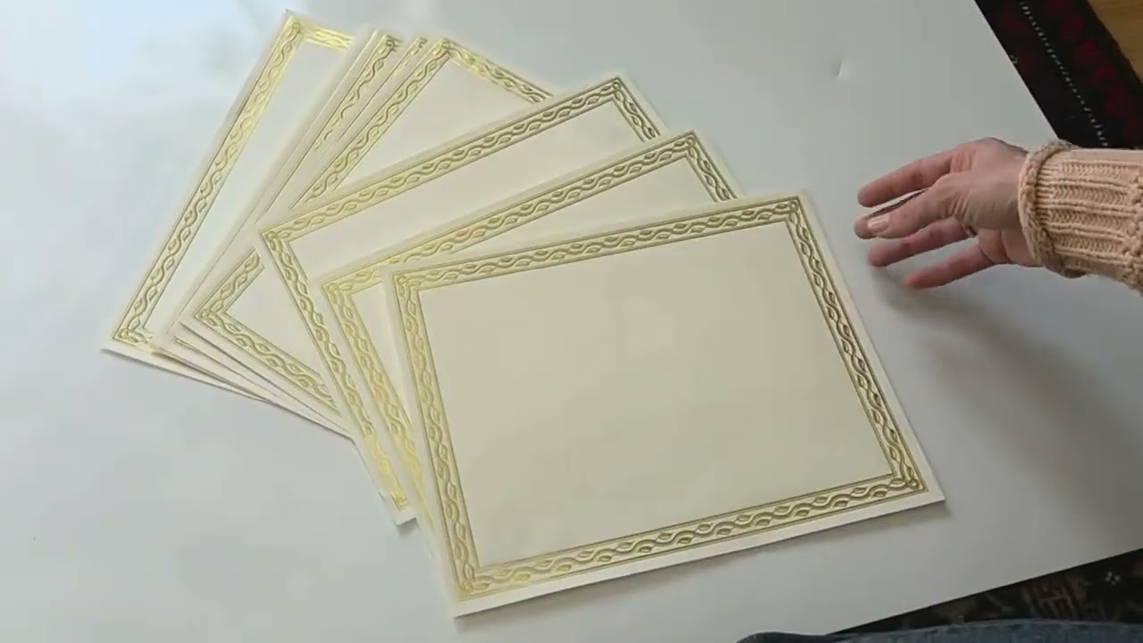 Celebrate achievements with style using Serpentine Gold Foil Certificates by Geographics-44407
